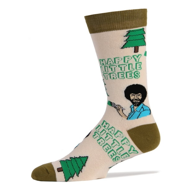 Oooh Yeah - Oooh Yeah Socks, Men's Cotton Crew Sock (Always Happy Trees ...