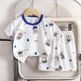 Quealent Toddler Boys Summer Clothes Cartoon Outfit Set T-Shirt and ...