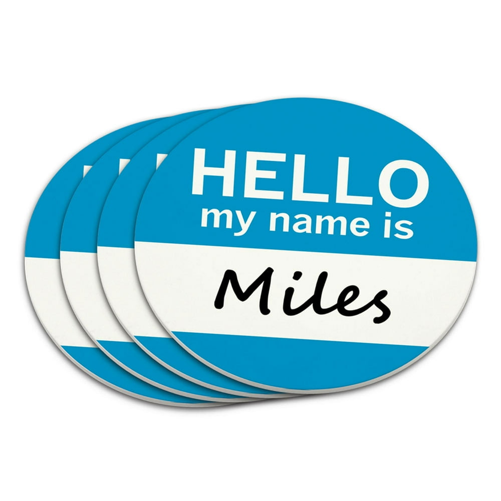 Miles Hello My Name Is Coaster Set - Walmart.com - Walmart.com