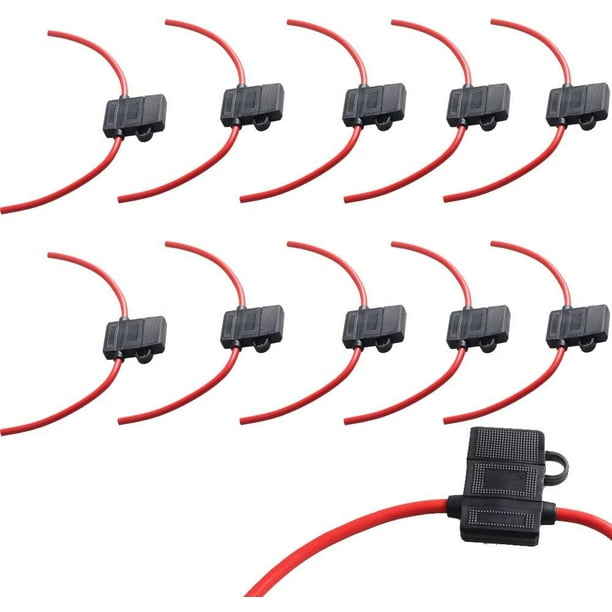 Etopars 10 X 16 Gauge ATC Fuse Holder Box In-Line AWG Wire Copper 12V ...