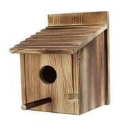 Kingsyard Wooden Bird House with Predator Guard, Wren Bird Nesting for ...