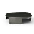 Whiteline Modern Living Tori Large Coffee Table, Black and Gold Ceramic ...