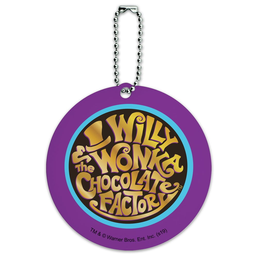 Willy Wonka and the Chocolate Factory Logo Round Luggage ID Tag Card ...