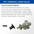 276567 PP-1 Dash Control Valve - 40PSI 1/8" Push/Pull Replacement for ...