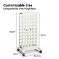 Crafit Mobile Vinyl Roll Holder, 60 Compartment Wooden Storage with ...