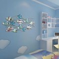 Metal School of Fish Wall Sculpture Wall Decoration, 3D Hanging ...
