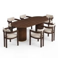 Christopher Knight Home 7-Piece Modern Oval Dining Table with ...