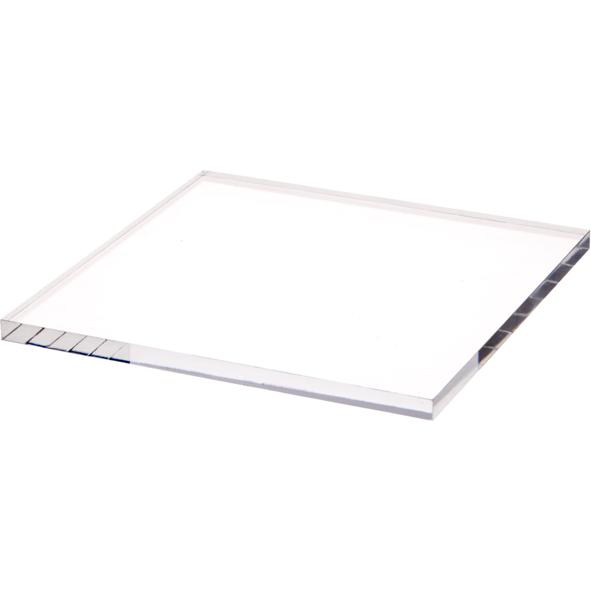 Plymor Clear Square Acrylic Display Base, 7" W x 7" D x 0.375" H ...