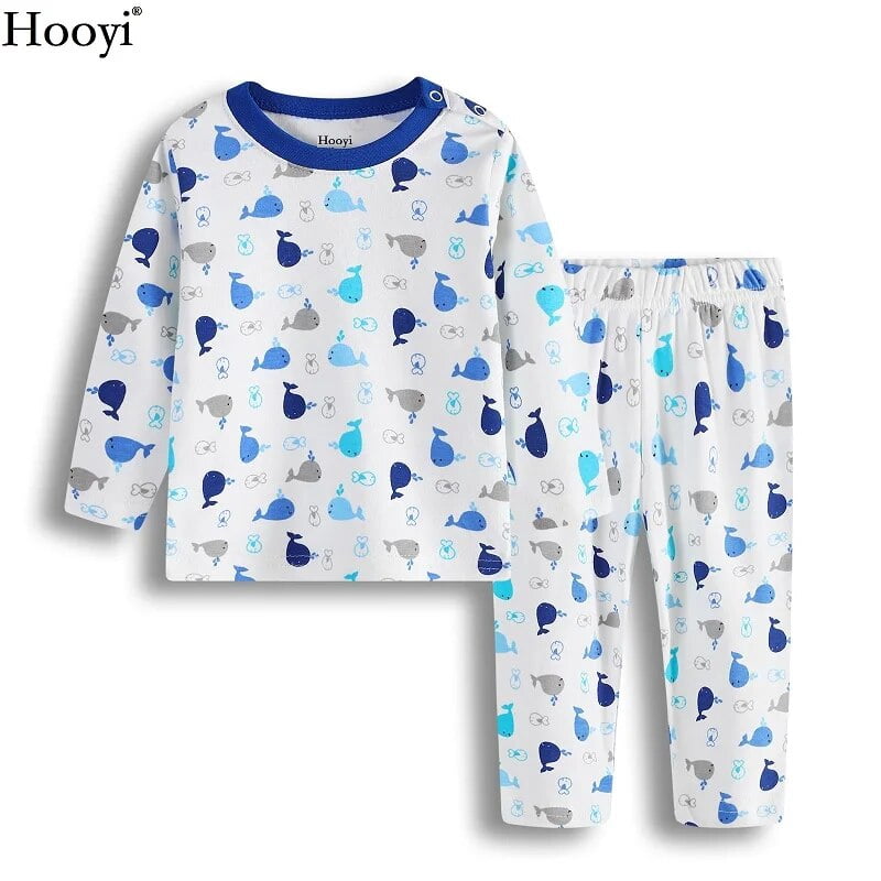 Hooyi-Conjunto de pijamas para bebé, ropa de dormir de dibujos animados ...