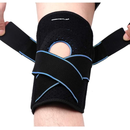 Knee Brace Holder with Side Stabilizers - Adjustable Strap Breathable ...