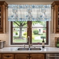 Blue Coastal Valances for Windows, Summer Beach Coral Starfish Vintage ...