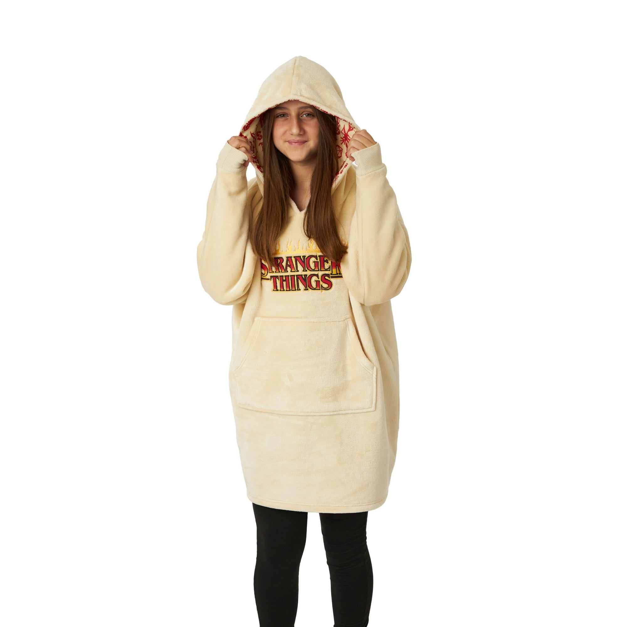 Click here for Stranger Things Unisex Kids Beige Blanket Hoodie prices