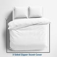 600 Thread Count Egyptian Cotton 3-Piece Duvet Cover Set with 3-Sided ...