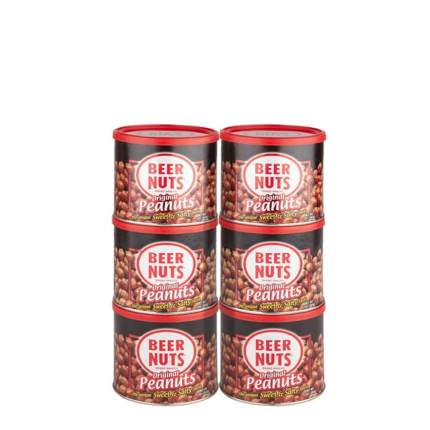 BEER NUTS - 12 oz. Can | Original Peanuts (PACK OF 6) - Walmart.com