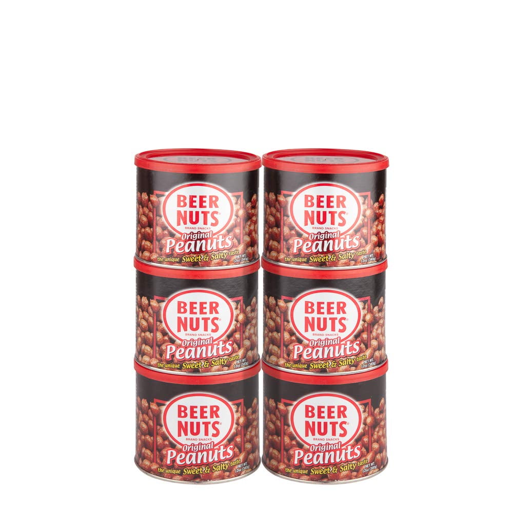 BEER NUTS - 12 oz. Can | Original Peanuts (PACK OF 6) - Walmart.com ...