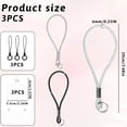 3 Pcs Bling Rhinestone Phone Wrist Strap Full Diamond Pendant Keychain ...