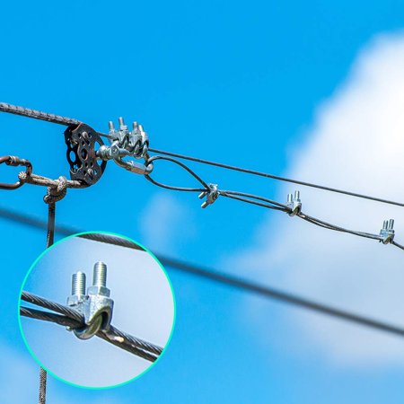 M6 Cable Ties, 16 Pcs U Bolt Stainless Steel Cable Clip to Secure ...