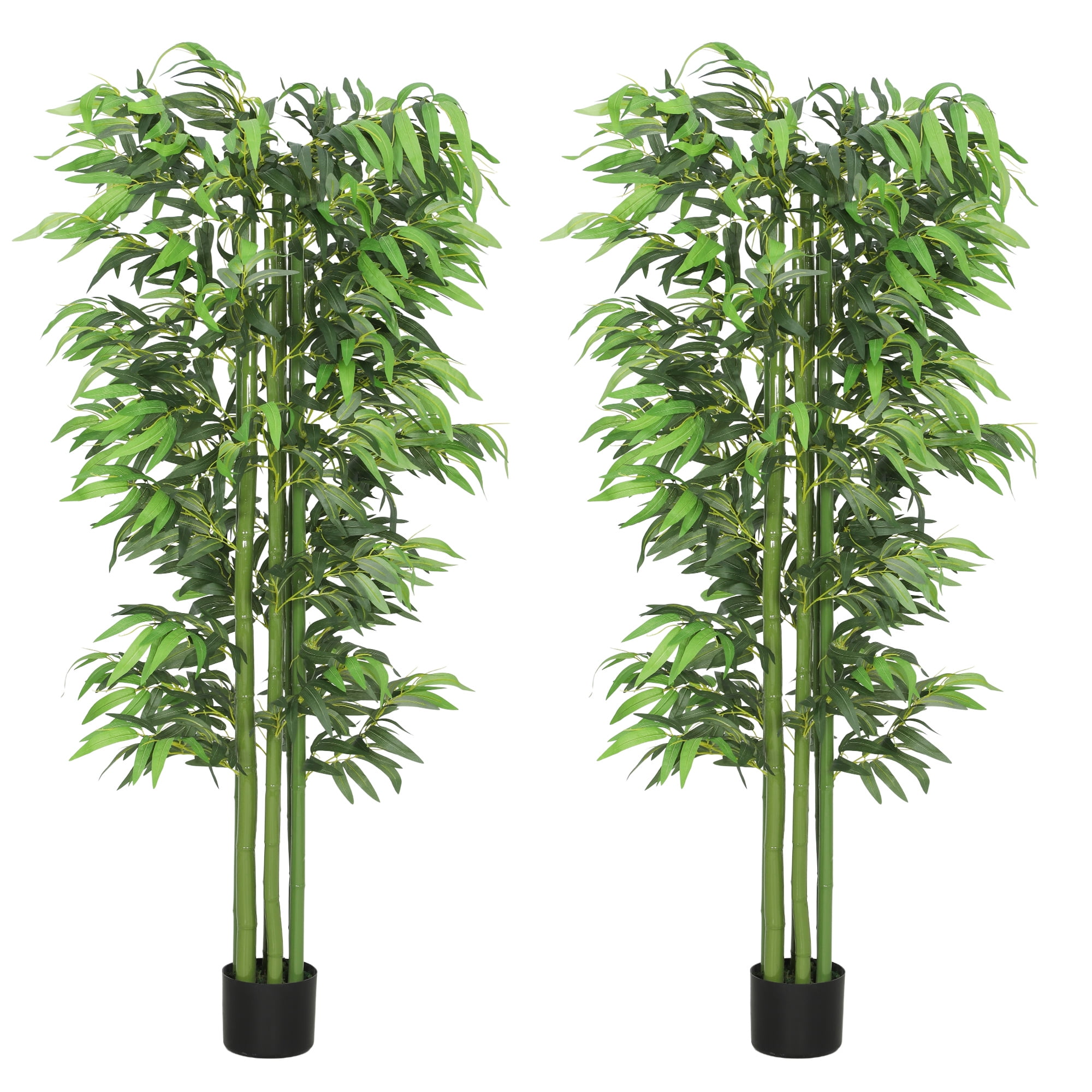 Click here for Outsunny 6ft Artificial Bamboo Trees Set Of 2 In P... prices