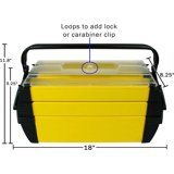 Stalwart Yellow Deluxe Steel and Plastic 18-inch Tool Box - Walmart.com