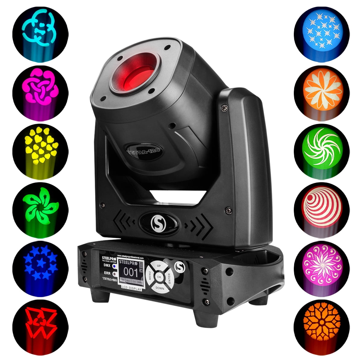 Luz de escenario Cabeza Móvil led Roboticas De 120w Prisma Rotatorio 7 ...