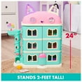 Gabby's Dollhouse, Purrfect 2-Foot Tall Toy Playhouse Dollhouse with Accessories Set, 15 Pieces ...