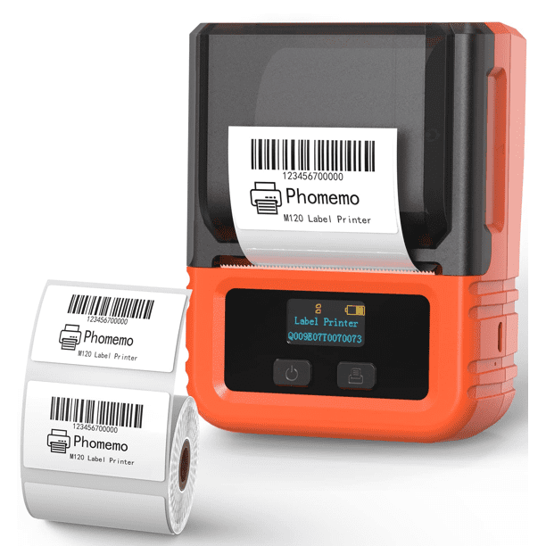 Phomemo M120 Label Maker,2 Inch Barcode Label Printer, Portable ...