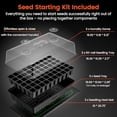 3 Set 60-Cell Seed Starter Kit - Strong Seed Trays with Humidity Domes ...