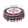 4th of July Round Tablecloth 60 Inch, Patriotic Stars Design Waterproof ...