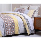 JOHNPEY Boho Striped Pattern King Comforter Set Floral Colorful ...