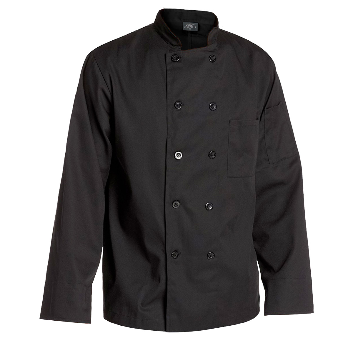Chef Code Men's 10 Pearl Button Classic Chef Coat, black, small ...