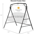 Ktaxon Metal Porch Swing Frame, Heavy Duty 660 LBS Limit Steel Porch ...