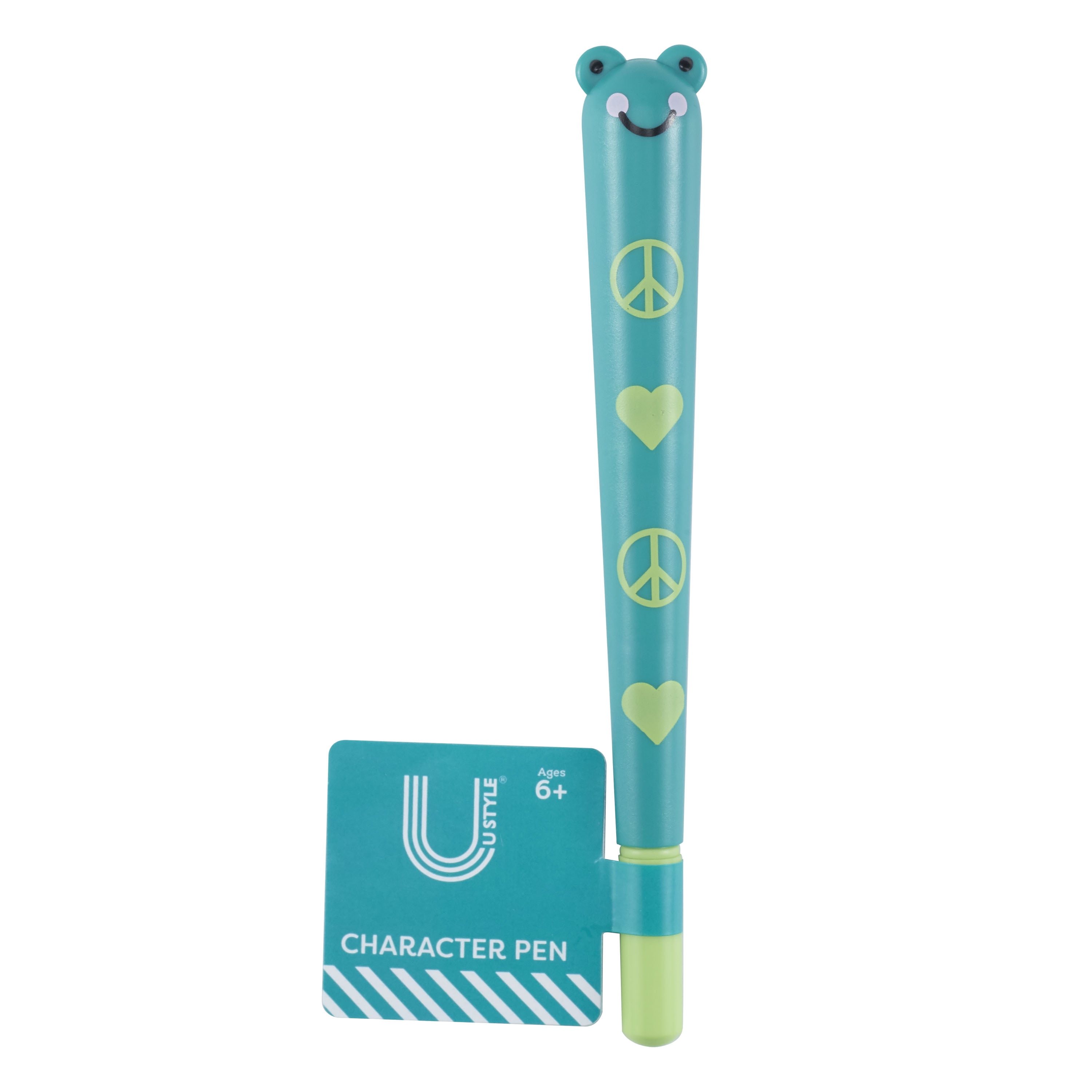 U Style Novelty Character Pen, Frog, Peace, and Love - Walmart.com