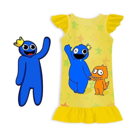 Roblox Rainbow Friends Girls Nightgown Nightshirt Pajamas Dress For ...