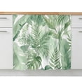 Banana Leaf Cabinet Curtains 11" W x 13" L Green Palm Foliage Tropical ...