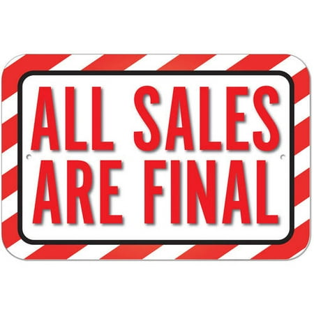 All Sales Are Final Sign - Walmart.com