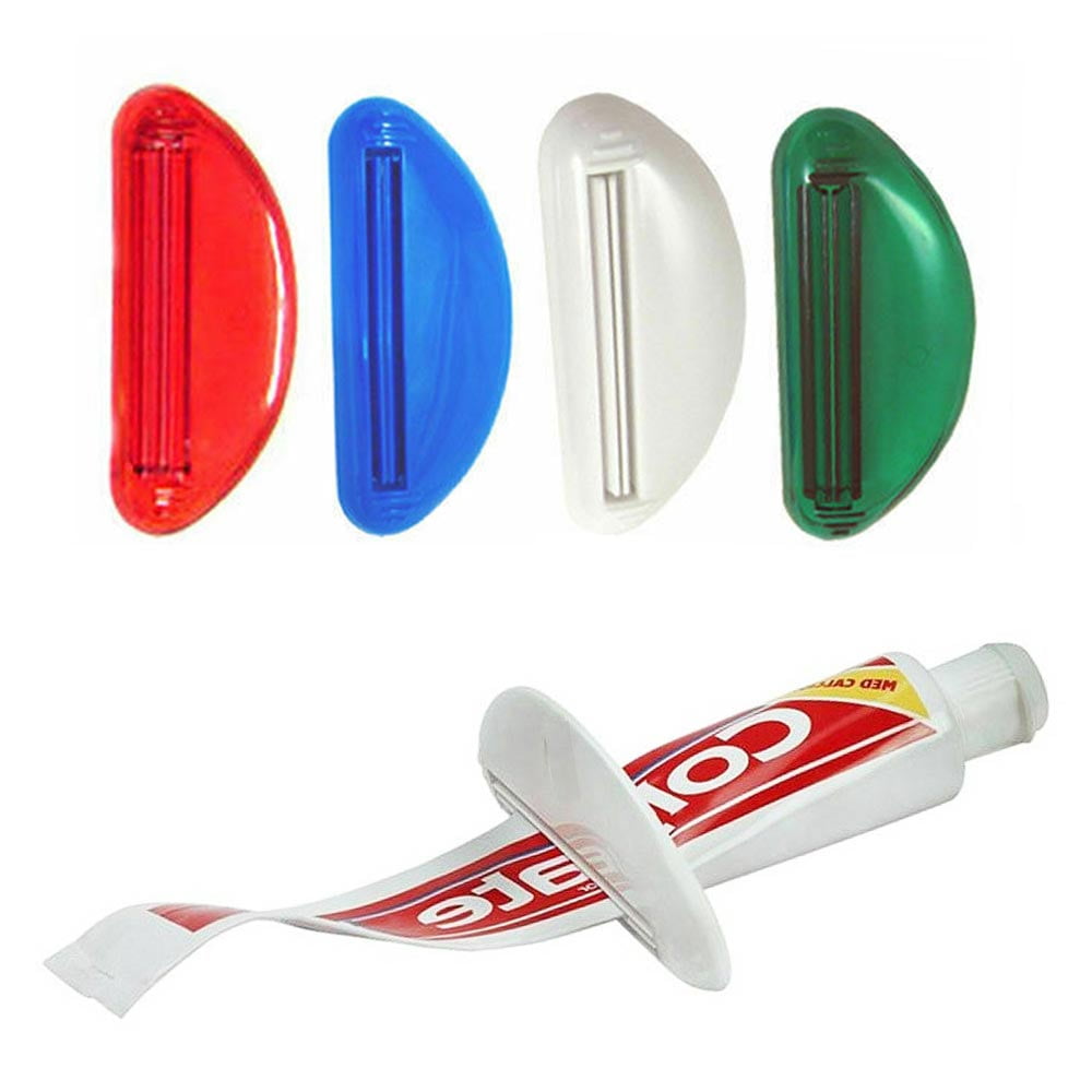 4 PC Plastic Tube Squeezer Toothpaste Dispenser Rotate Holder Rolling ...