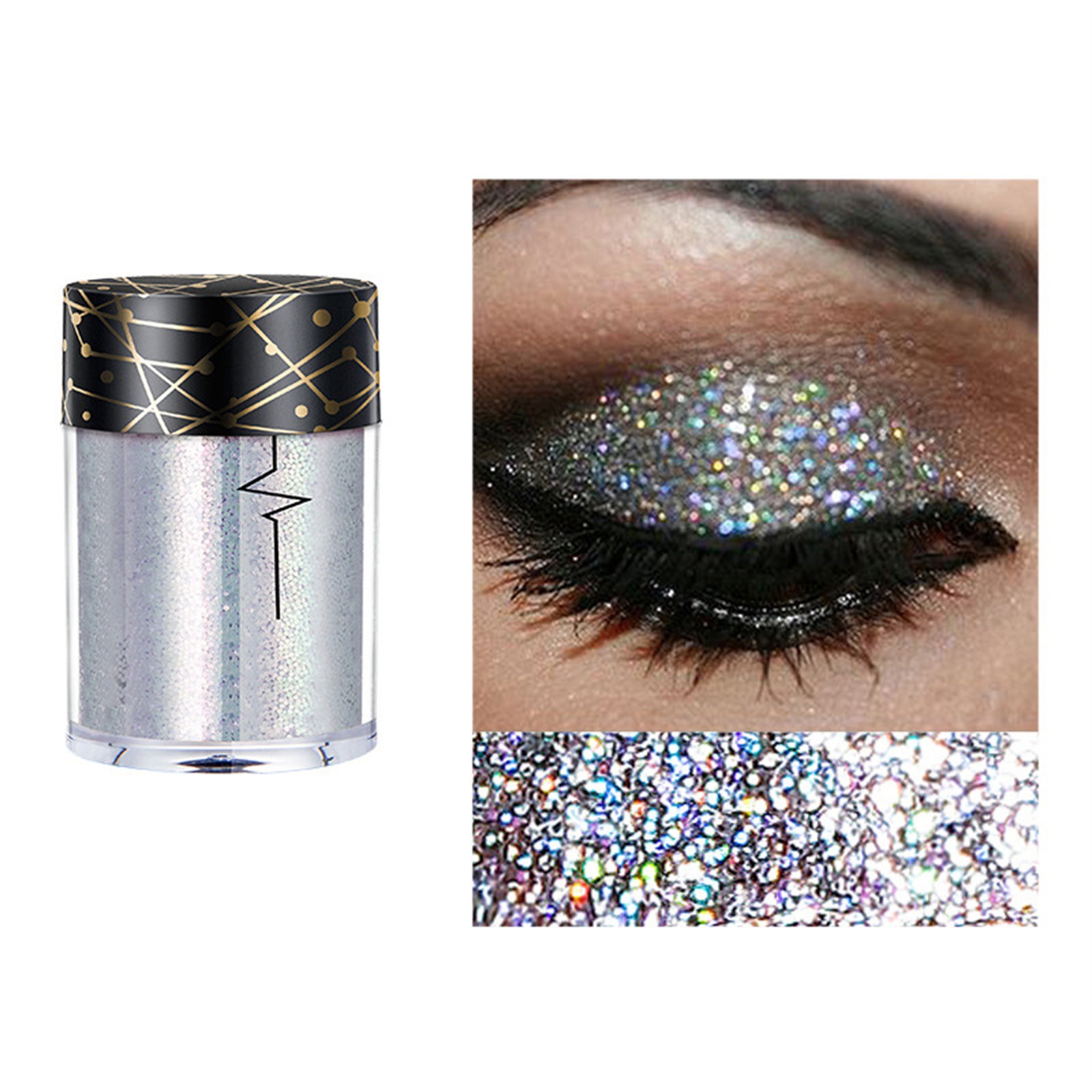 ERTUTUYI Monochrome Eye Shadow Glitter Sequins Diamond Sparkles Star ...
