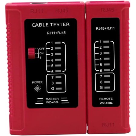 Cable Tester Tool Red RJ11 USB LAN Wire Ethernet Cable Tester Network ...