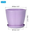 Uxcell 6 Inch Plastic Plant Pots Flower Planters with Drainage Holes ...