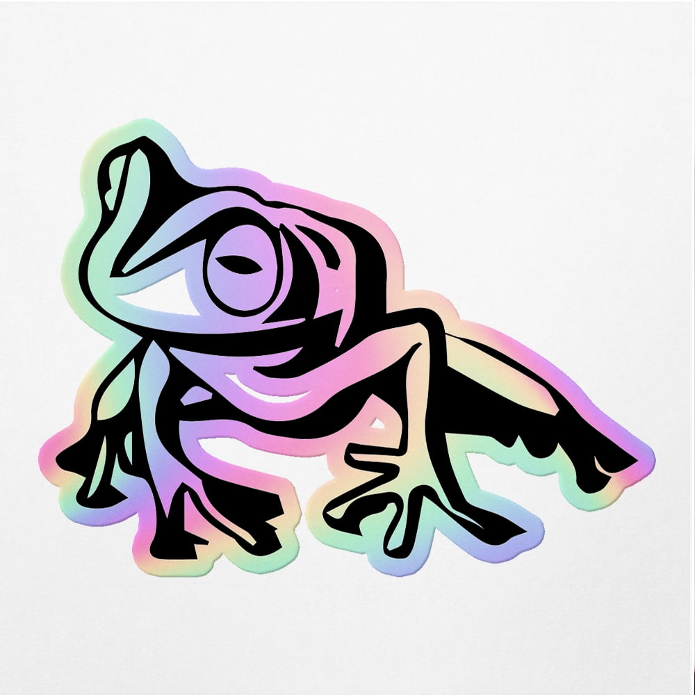 Vinyl Stickers Decals Of Bullfrog Illustration - Apply On Any Smooth ...