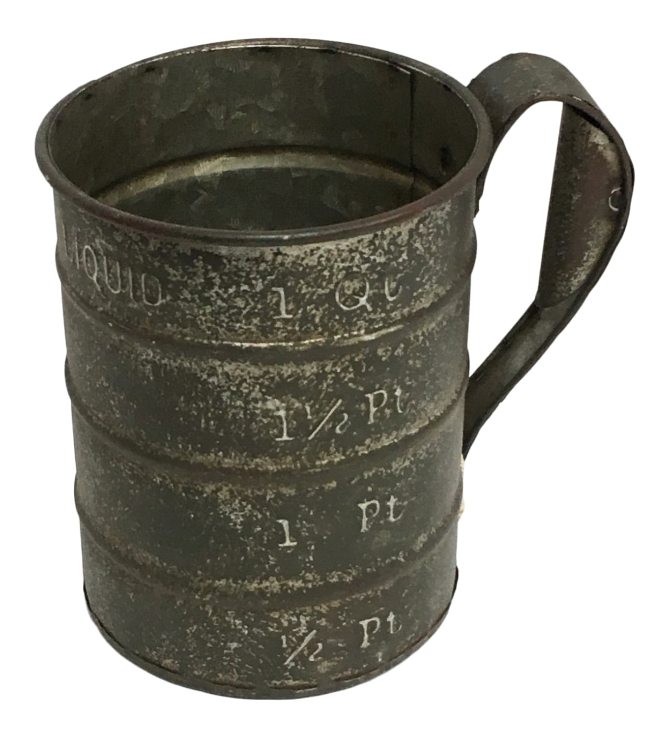 Metal One Quart Liquid Measuring Cup Vintage Aged Finish - Walmart.com
