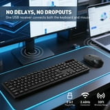 Cshidworld Wireless Keyboard and Mouse Combo with Full-Size 104 Keys ...