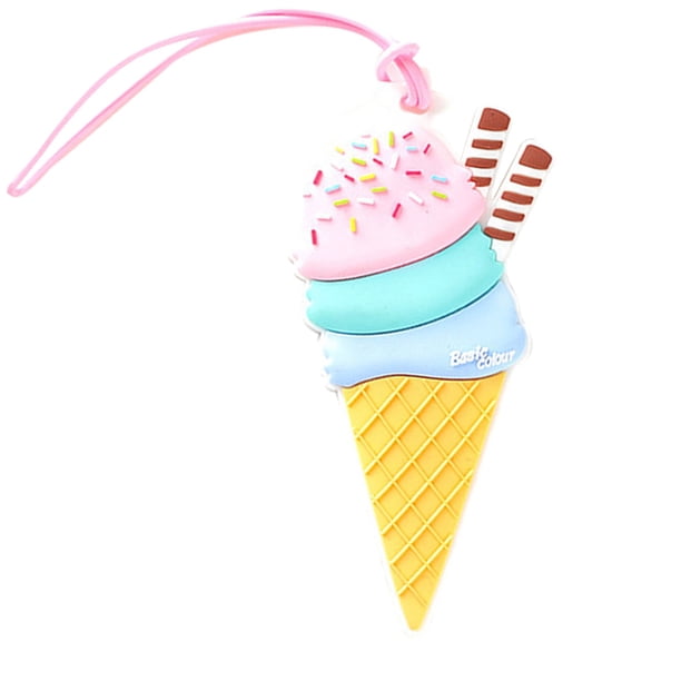 FYBTO Cute Ice Cream Luggage Tag Travel Accessories Silicone Cartoon ...
