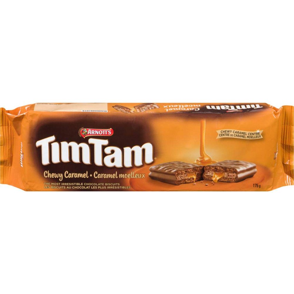Tim Tam Chocolate Biscuits, 175 Grams/6.2 Ounces, Chewy Caramel ...
