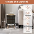 Small Trash Can with Lid Classic Plaid Tartan Earthy Brown Olive Green ...