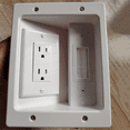 Recessed Outlet Box in Wall Cable Management Kit 15A 125V Hide TV Power ...