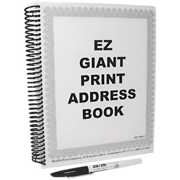 Compact Edition Giant Print Address Book for Low Vision - Walmart.com