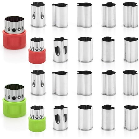 24 Pcs Vegetable Cutters Shapes Set Mini Sizes Cookie Cutters Set Fruit ...