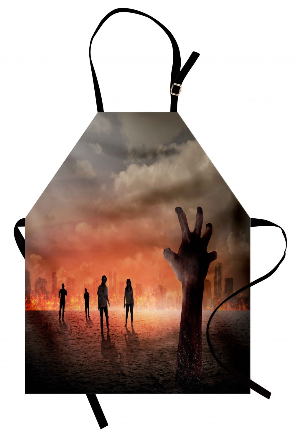 Zombie Apron Hand Comes Out of Surface to People Death in Town Burning ...
