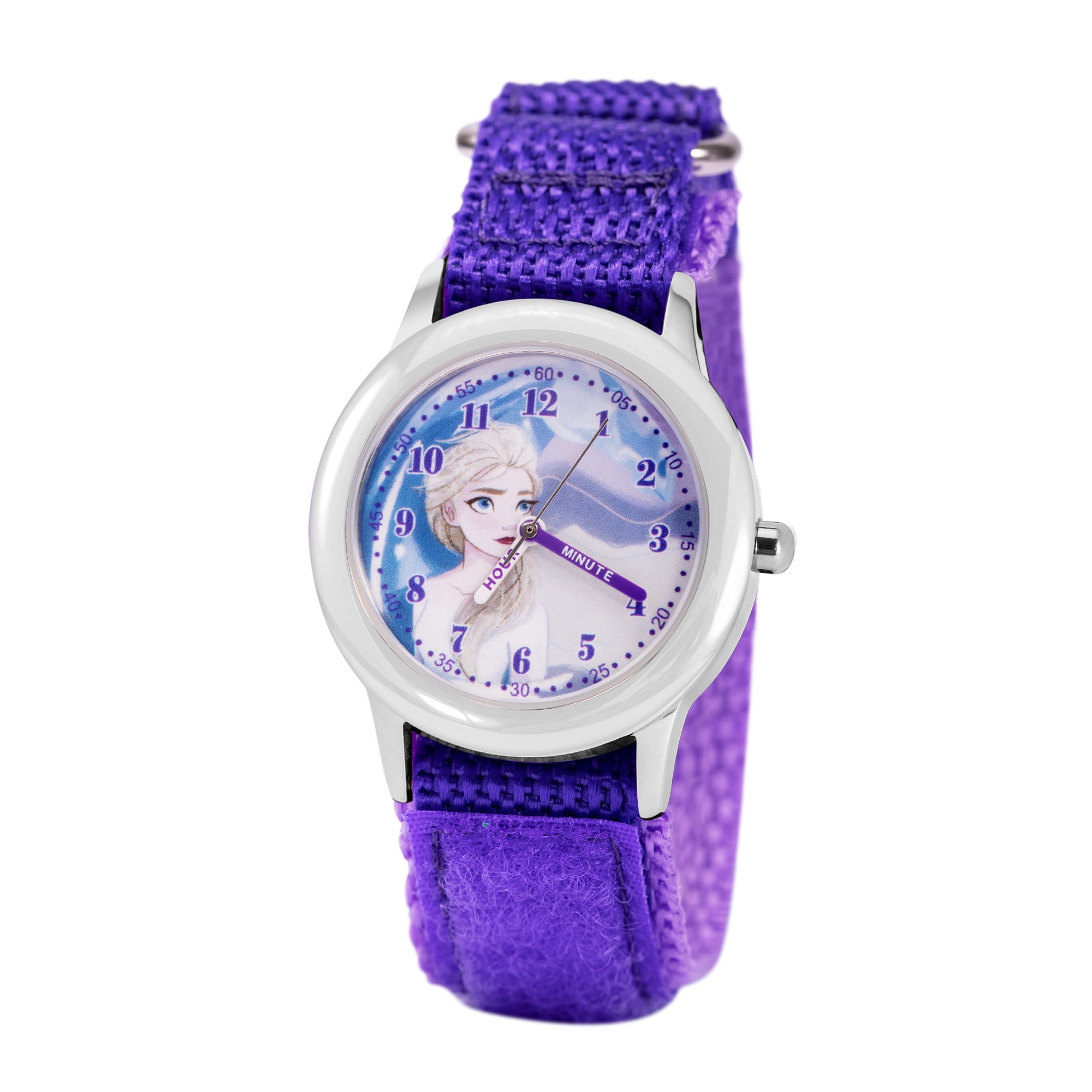 Disney Frozen 2 Elsa Girls' Stainless Steel Time Teacher Watch, 1-Pack ...